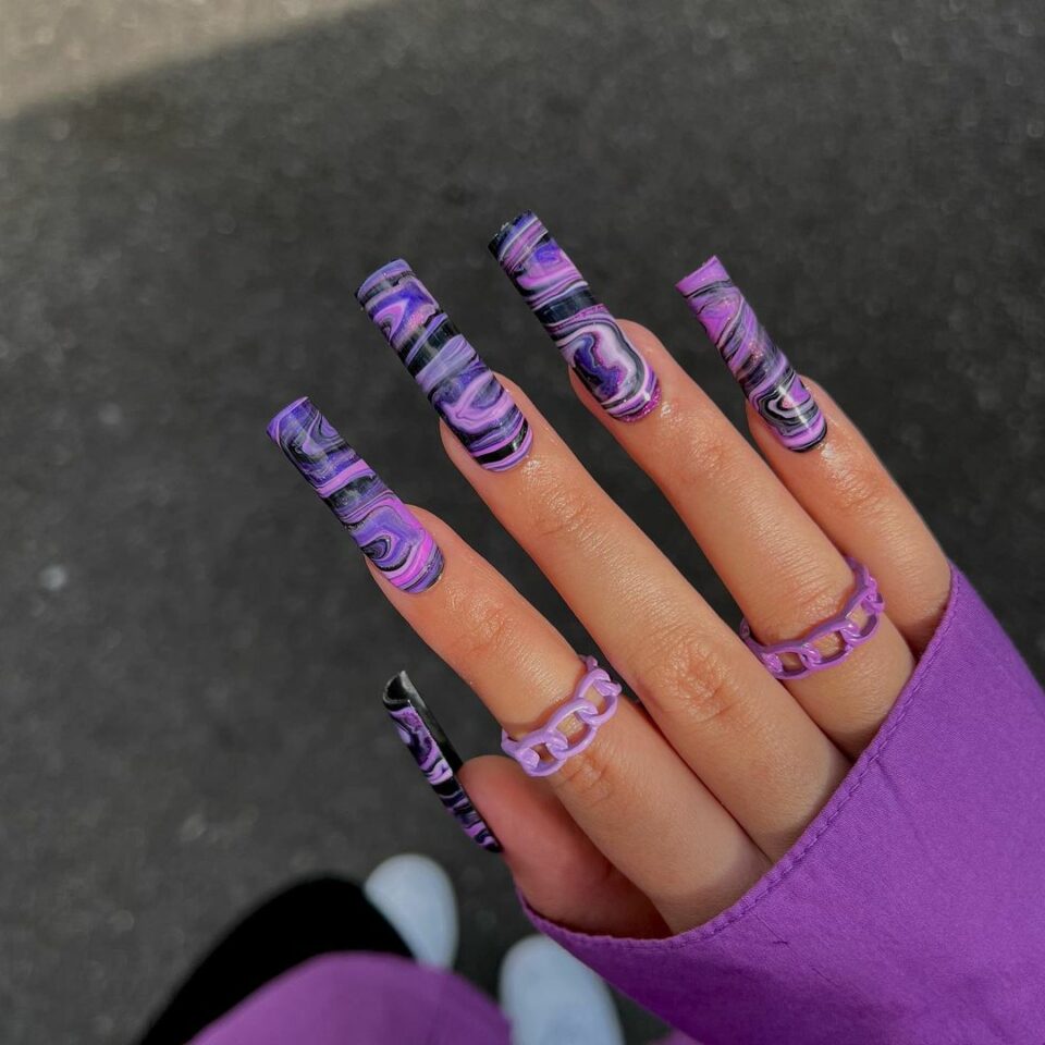 20 Creative Ideas To Get The Hottest Purple Nails