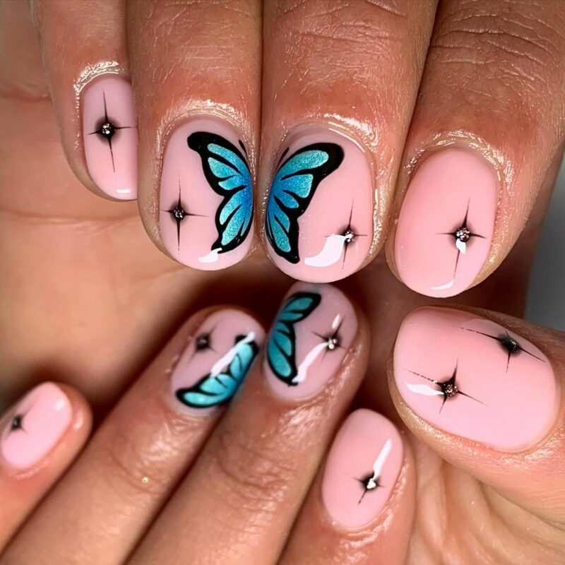 20 Beautiful Butterfly Nails To Make You Flutter