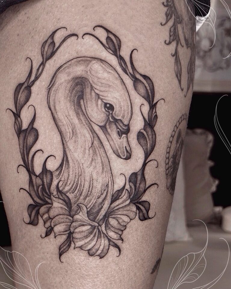 20 Captivating Swan Tattoos For A Graceful Appearance