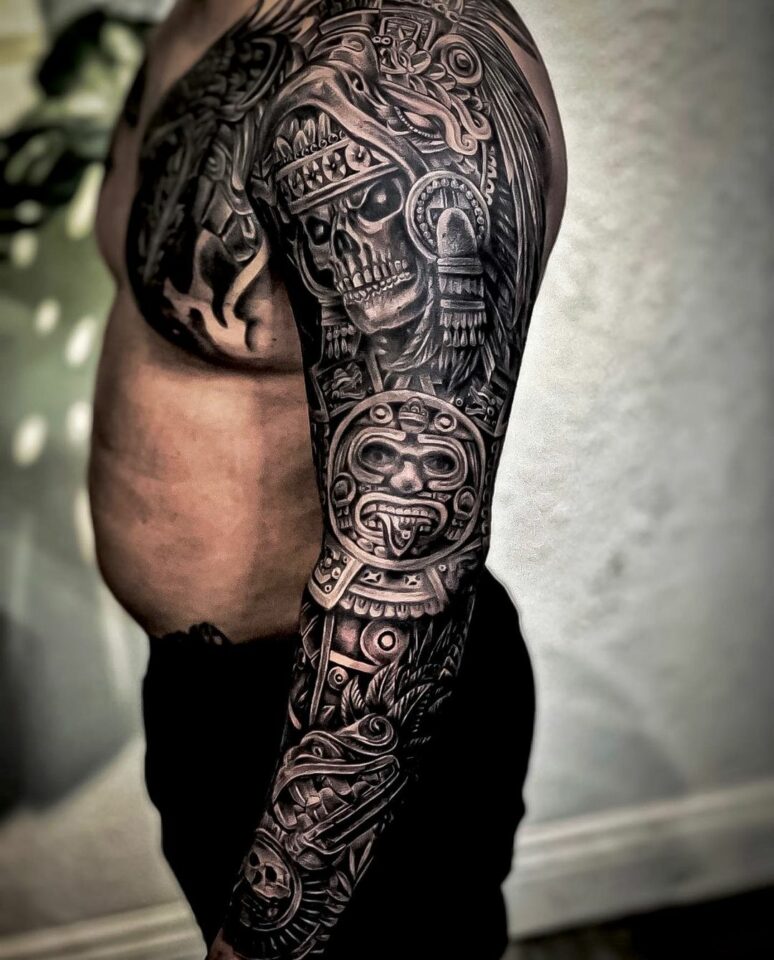 20 Awesome Aztec Tattoos That Will Steal Your Heart