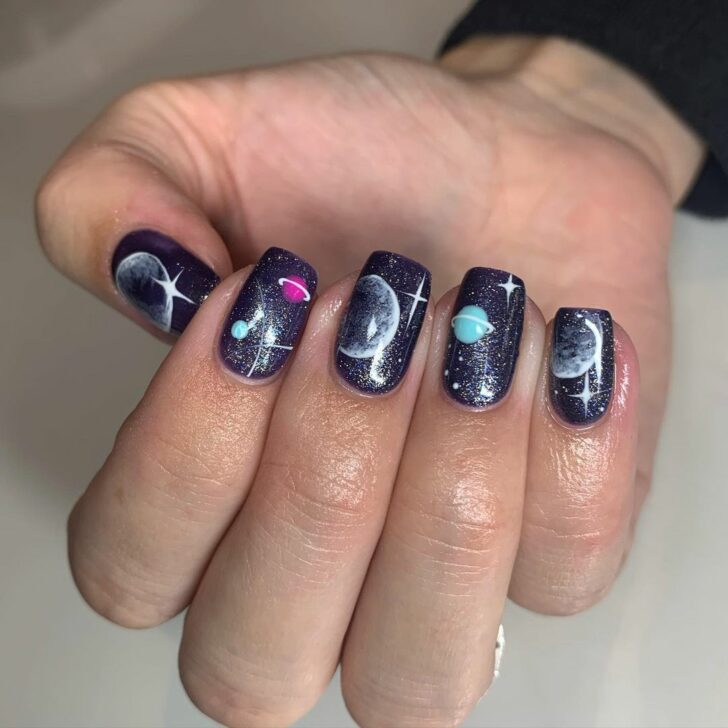 24 Astonishing Galaxy Nails To Feel Like You're In Outer Space
