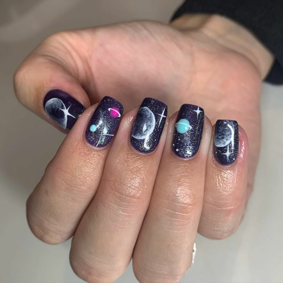 24 Astonishing Galaxy Nails To Feel Like You're In Outer Space