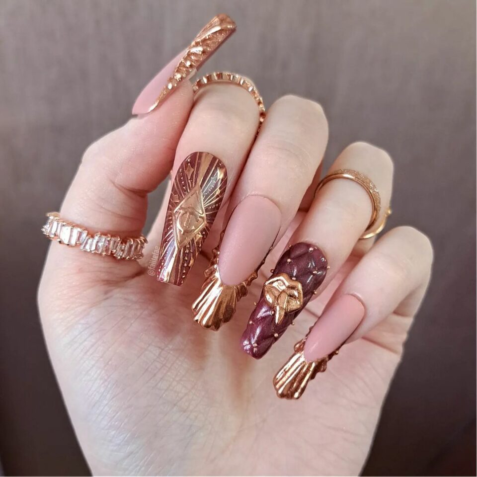 20 Stunning Rose Gold Nails To Elevate Your Manicure Game
