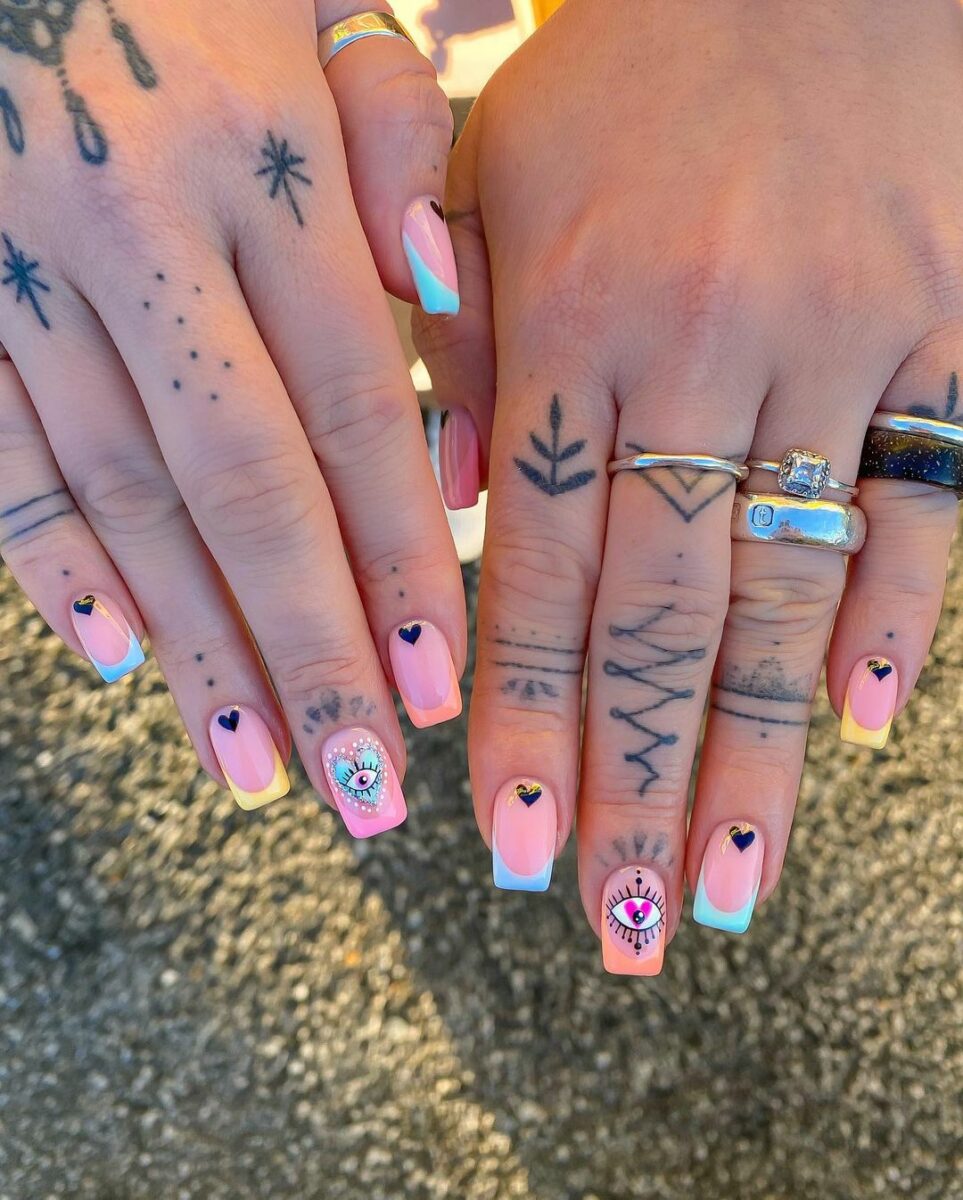 18 Cute Evil Eye Nails To Feel Safe And Protected