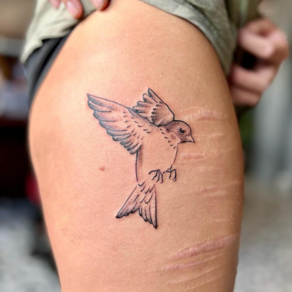 20 Sparrow Tattoos You'll Want To Add To Your Ink Collection