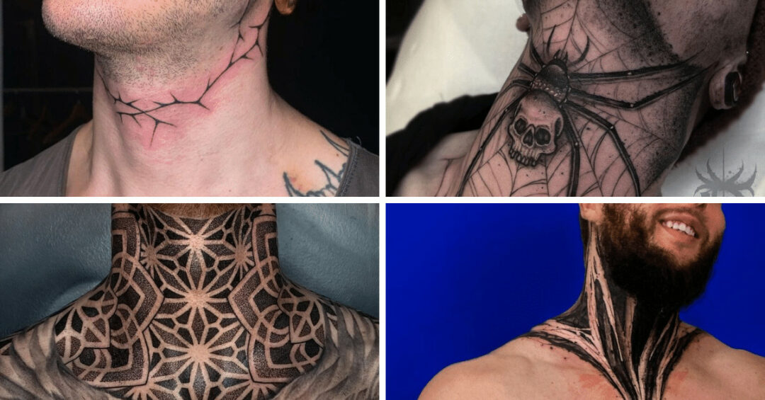 20 Front Neck Tattoos For Guys That Will Get Noticed