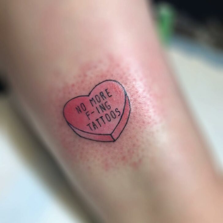 22 Cute Candy Heart Tattoos To Inspire Your Next Ink