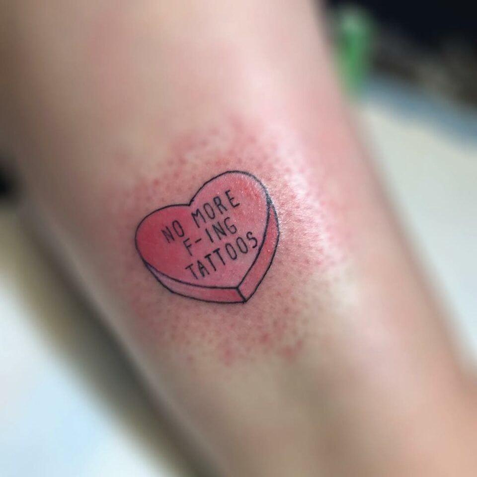 22 Cute Candy Heart Tattoos To Inspire Your Next Ink