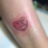 22 Cute Candy Heart Tattoos To Inspire Your Next Ink