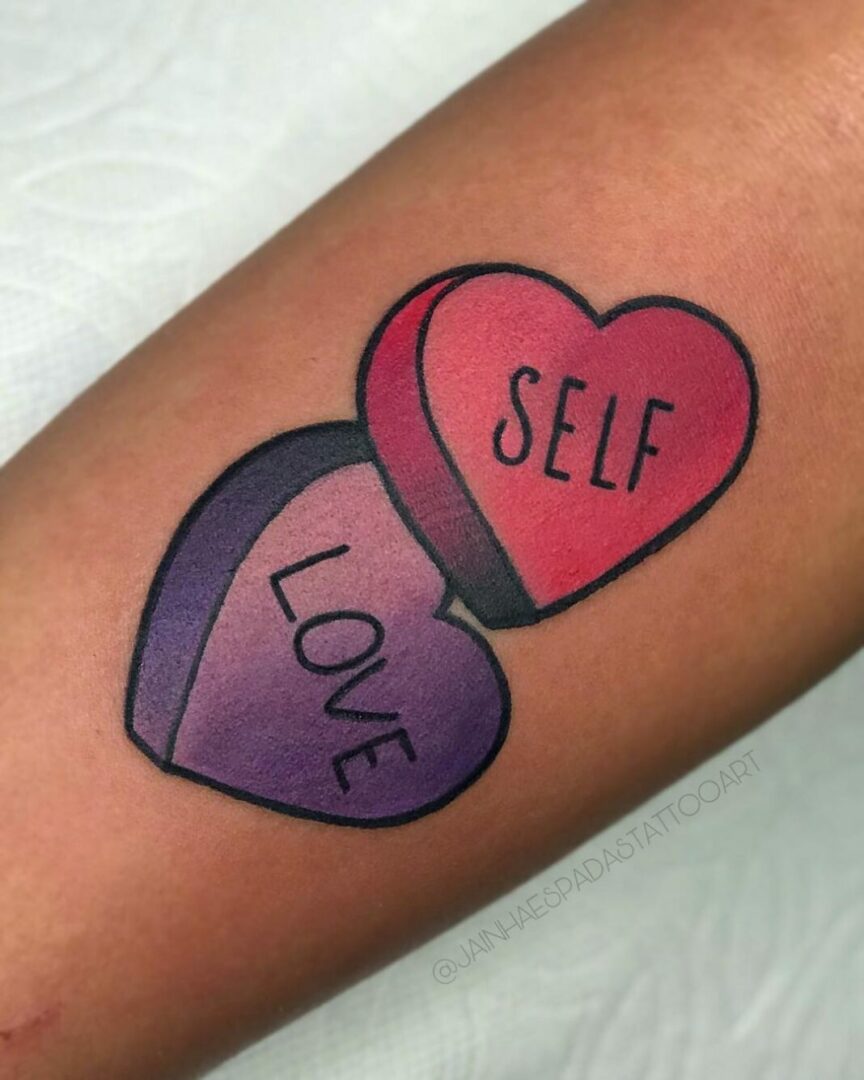 22 Cute Candy Heart Tattoos To Inspire Your Next Ink