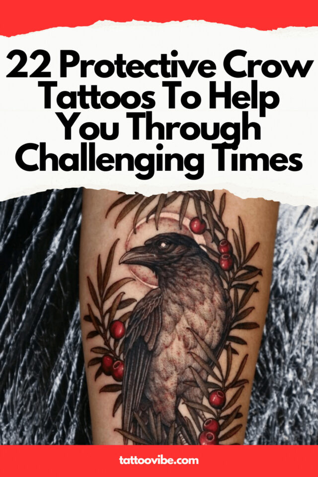 22 Protective Crow Tattoos To Help You Through Challenging Times