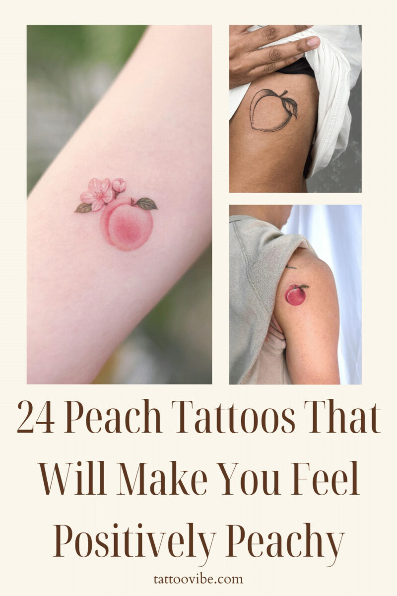 24 Peach Tattoos That Will Make You Feel Positively Peachy