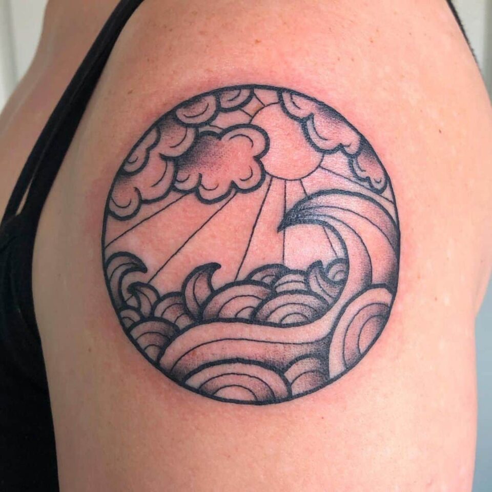 24 Wave And Sun Tattoo Ideas And The Meaning Behind Them
