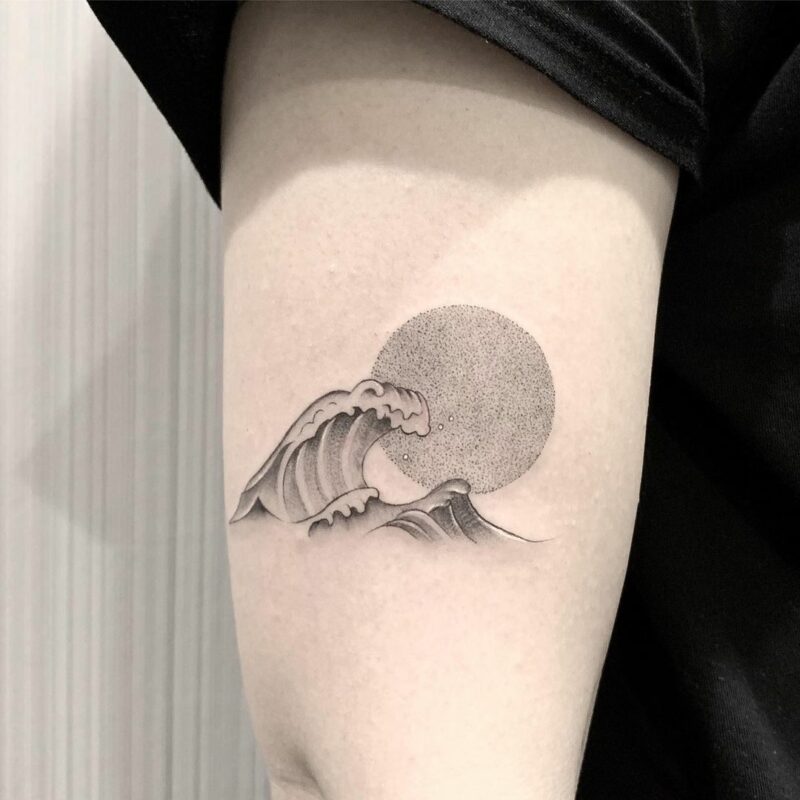 24 Wave And Sun Tattoo Ideas And The Meaning Behind Them