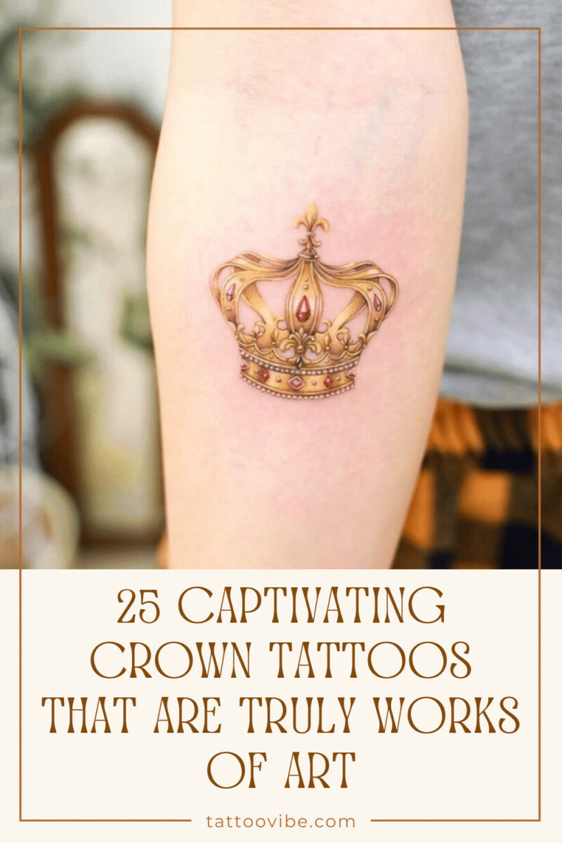 25 Captivating Crown Tattoos That Are Truly Works Of Art