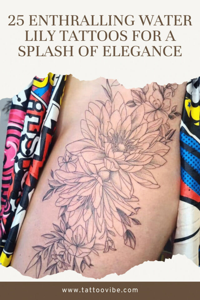 25 Enthralling Water Lily Tattoos For A Splash Of Elegance