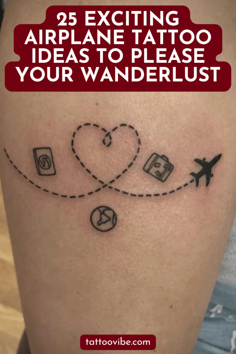 25 Exciting Airplane Tattoo Ideas To Please Your Wanderlust