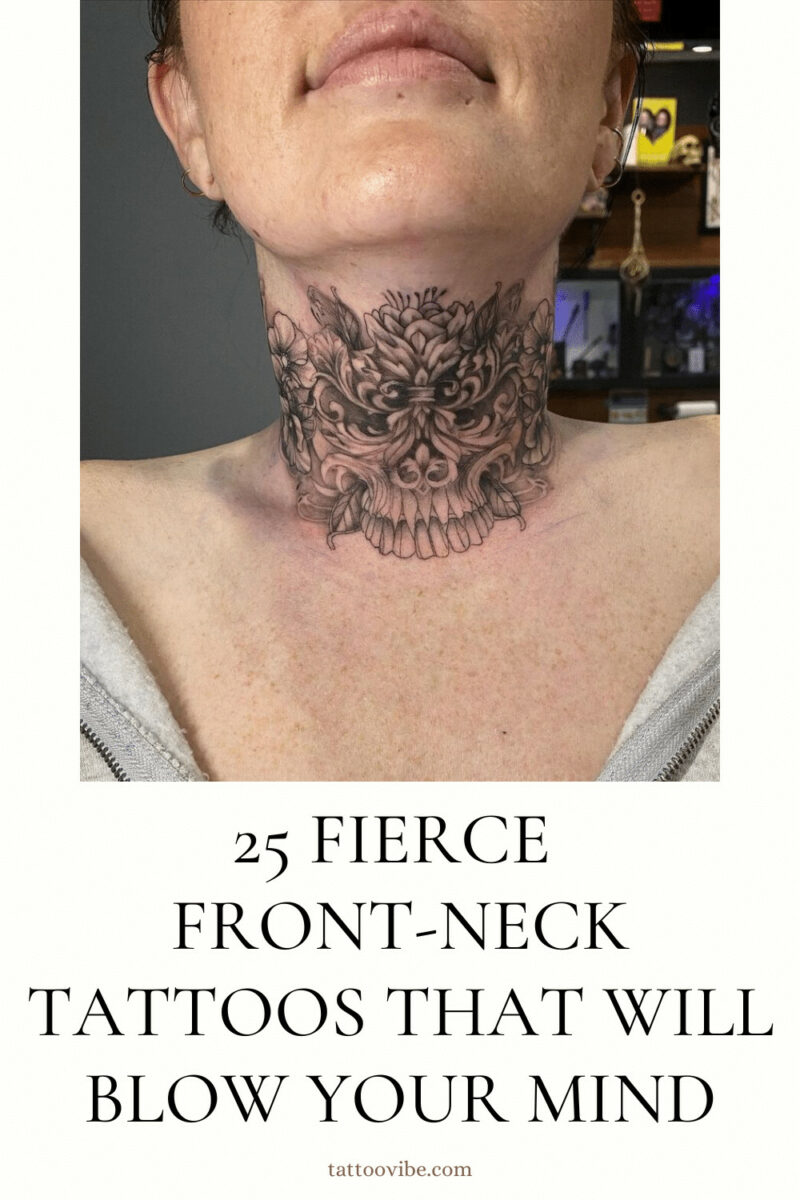 25 Fierce Front-Neck Tattoos That Will Blow Your Mind