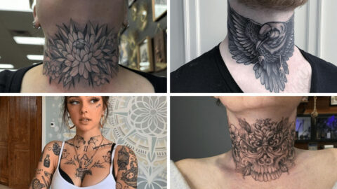 25 Fierce Front-Neck Tattoos That Will Blow Your Mind