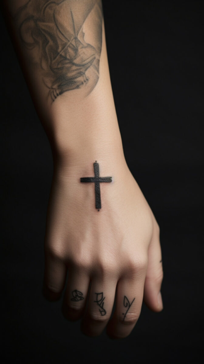 26 Simple Cross Tattoo Designs As An Ode To Your Faith