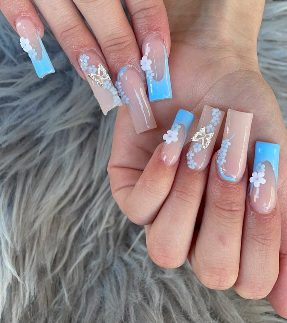 20 Blue Nail Designs That Won't Leave You Feeling Blue