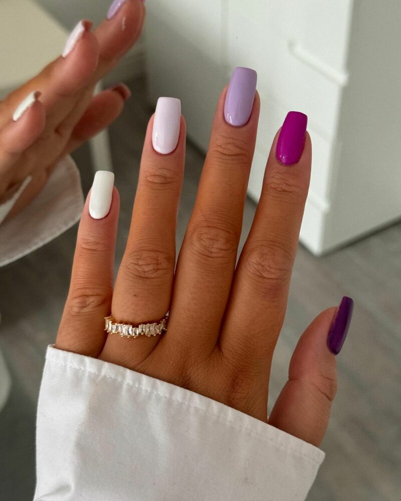 20 Creative Ideas To Get The Hottest Purple Nails