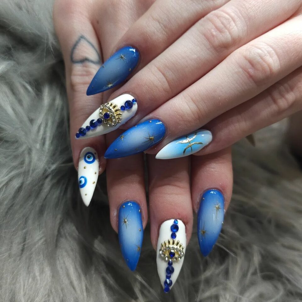 18 Cute Evil Eye Nails To Feel Safe And Protected
