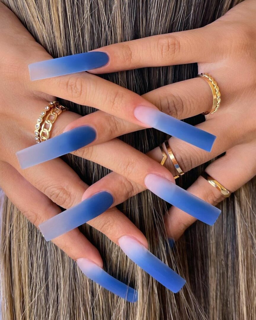20 Blue Nail Designs That Won't Leave You Feeling Blue