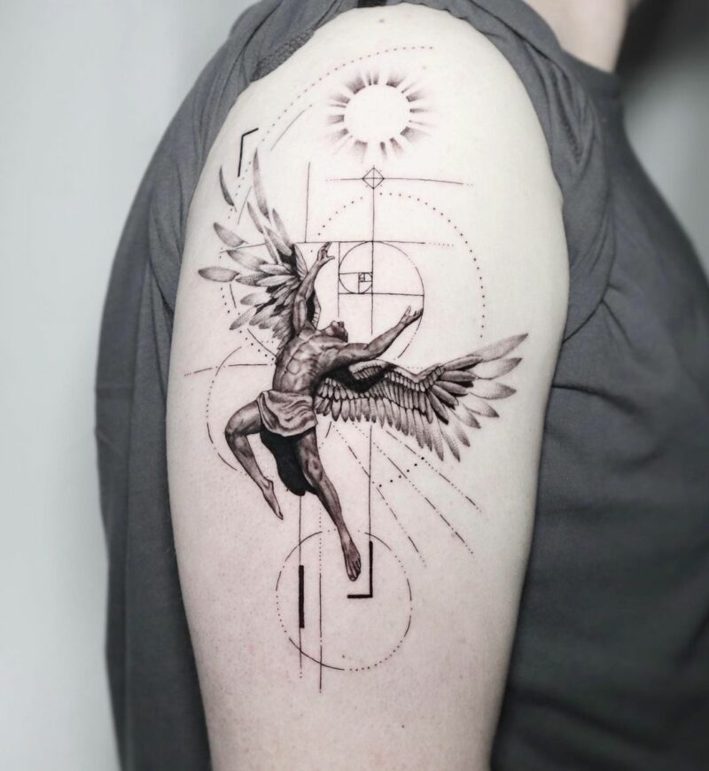 20 Iconic Icarus Tattoos To Remind You Not To Soar Too High