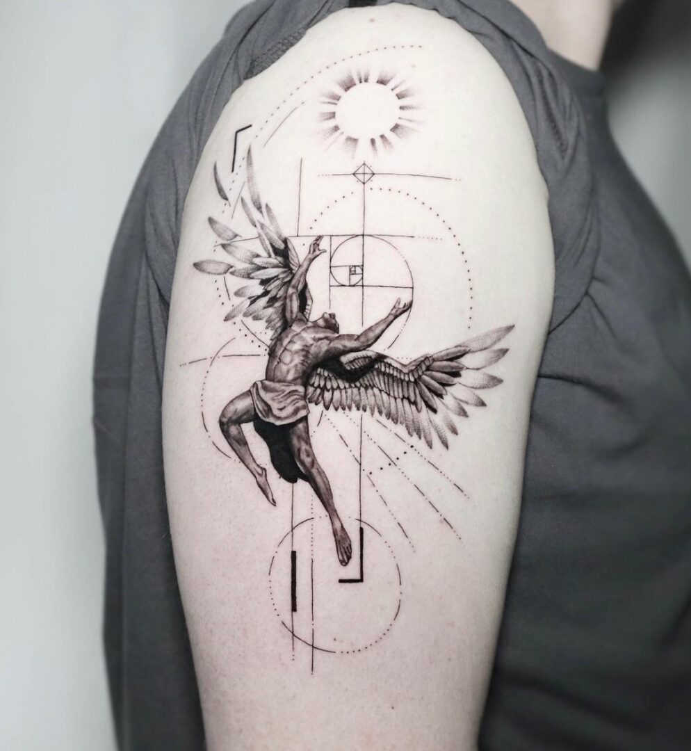 20 Iconic Icarus Tattoos To Remind You Not To Soar Too High