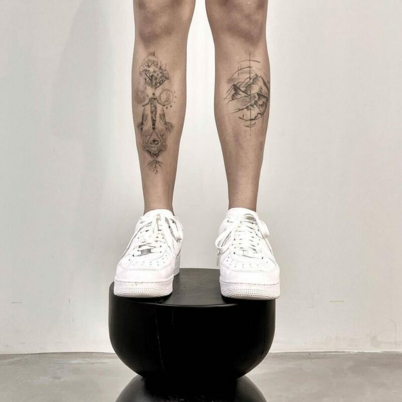 25 Spectacular Shin Tattoos That Are Worth The Pain