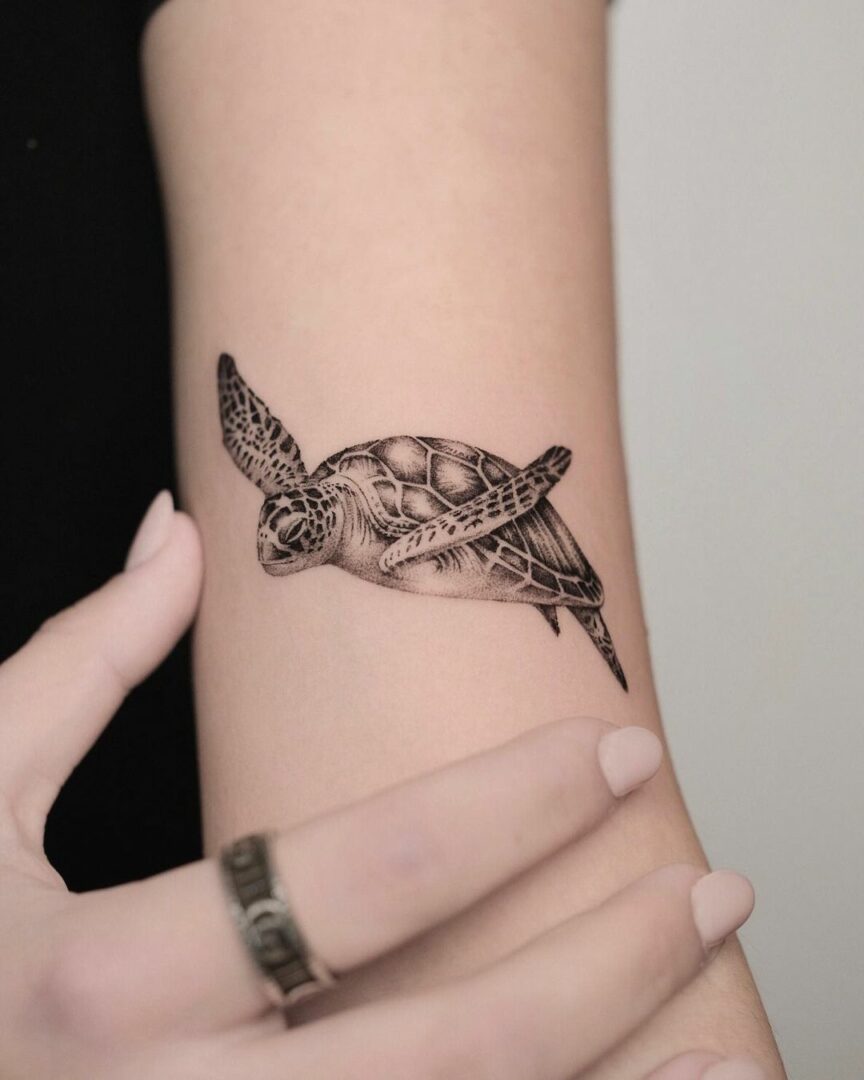 22 Snappy Sea Turtle Tattoos Guaranteed To Make A Splash