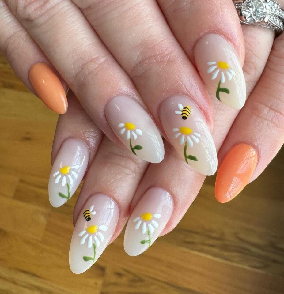 22 Daisy Nail Designs For The Cutest Summer Manicure
