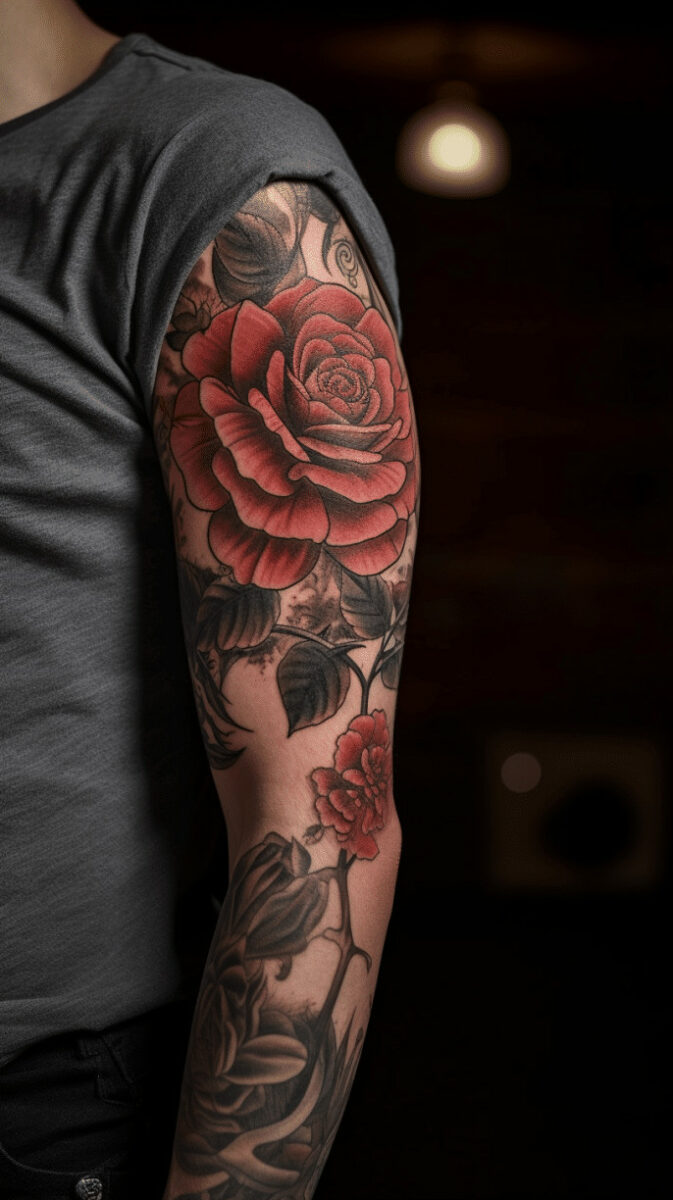 29 Traditional Rose Tattoo Designs for Timeless Personal Expression