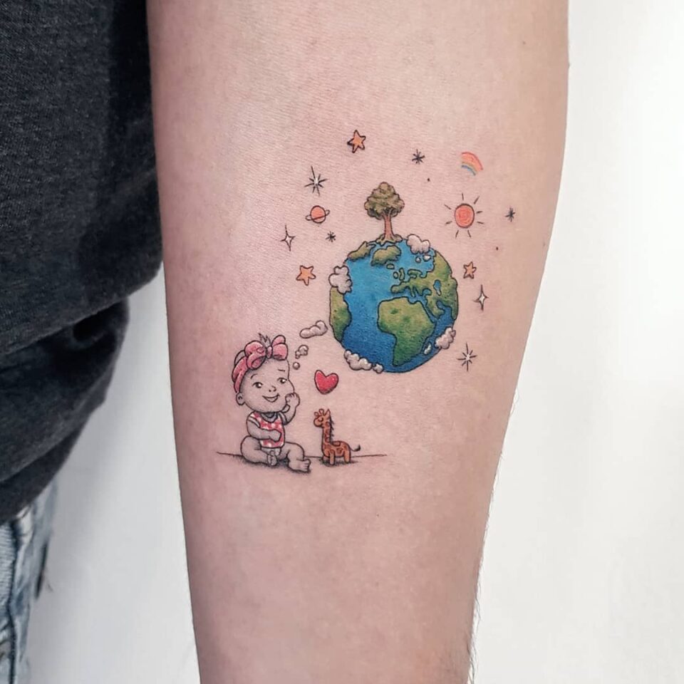 23 Earth Tattoo Ideas For The Lovers Of Our Only Home