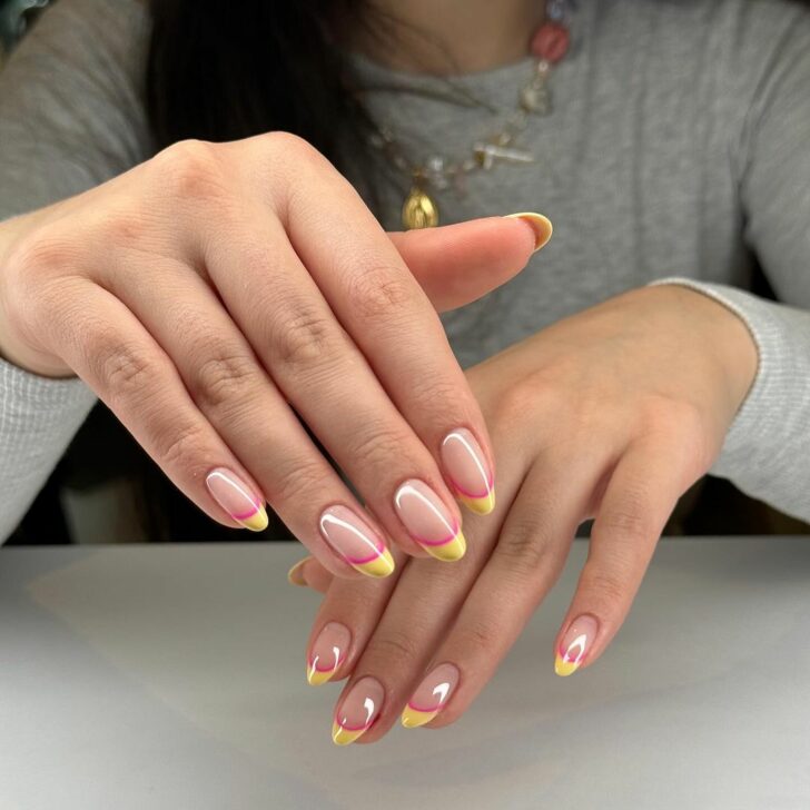 40 Totally Fabulous Two-Tone French Nail Ideas