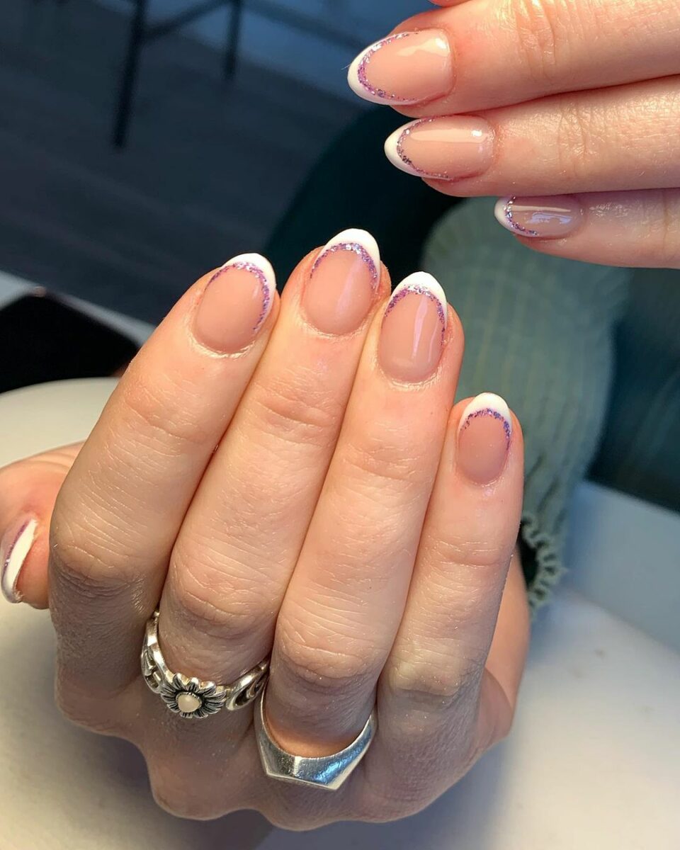 40 Totally Fabulous Two-Tone French Nail Ideas