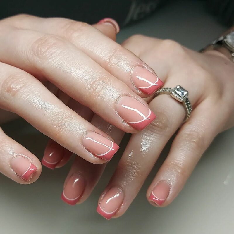 40 Totally Fabulous Two-Tone French Nail Ideas