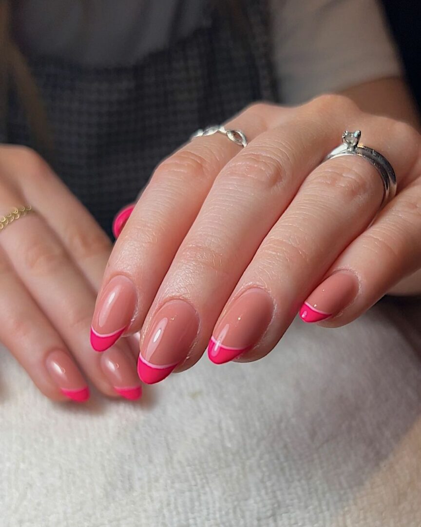 40 Totally Fabulous Two-Tone French Nail Ideas