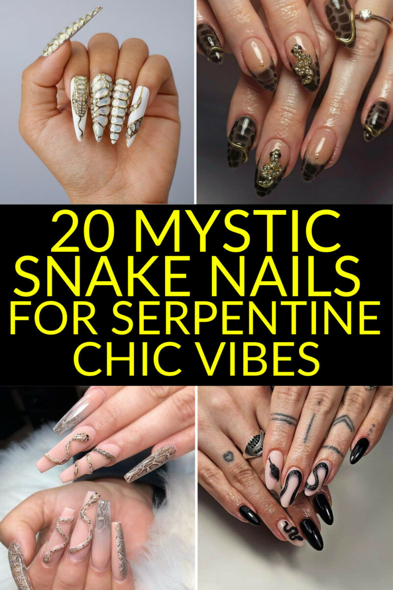 20 Mystic Snake Nails For Serpentine Chic Vibes