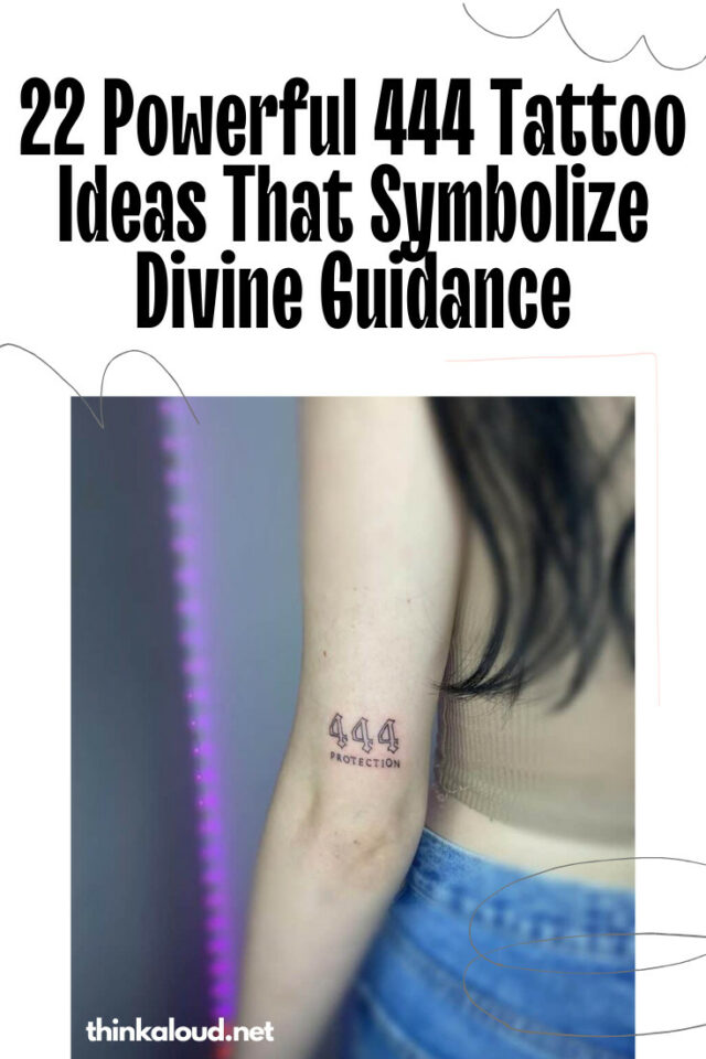 22 Powerful 444 Tattoo Ideas That Symbolize Divine Guidance