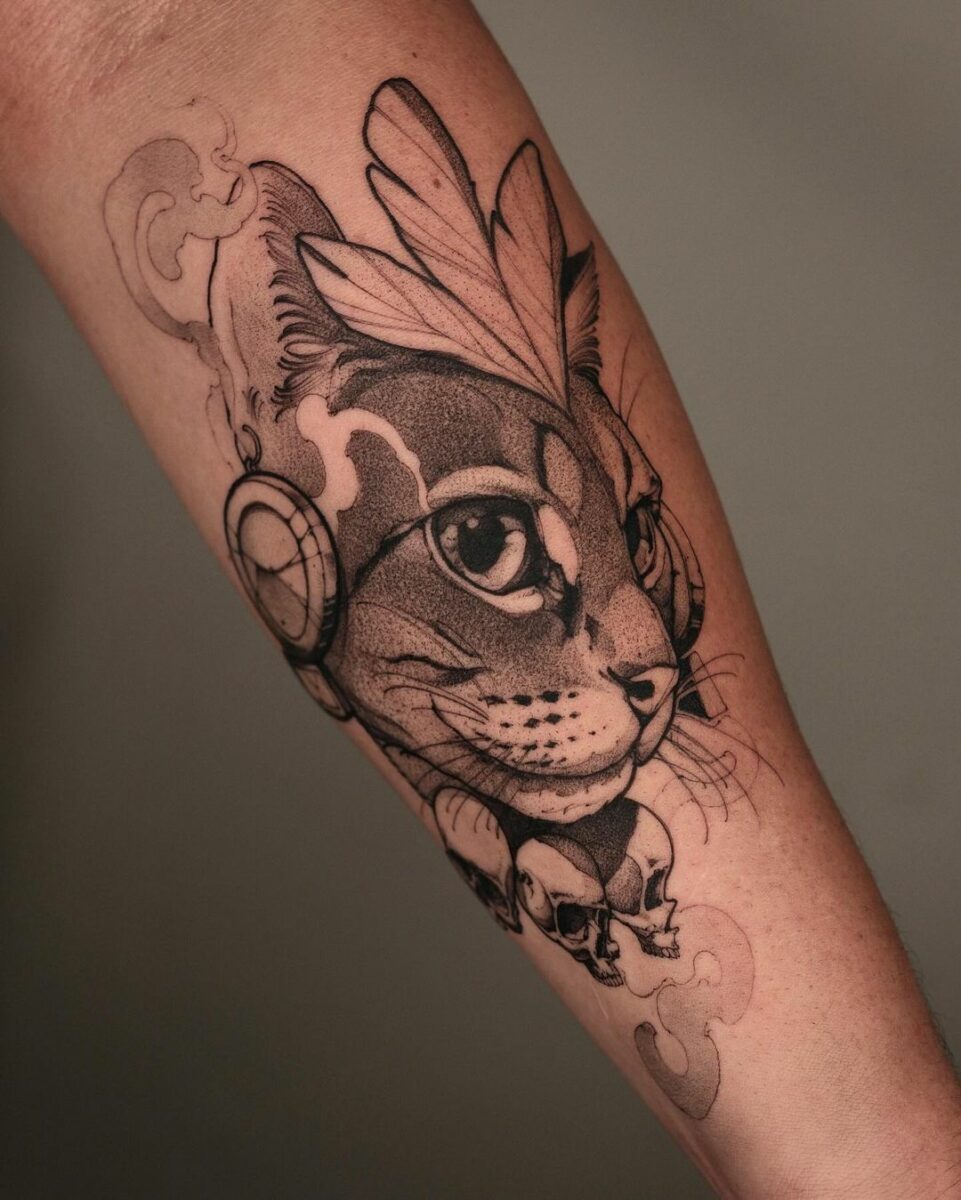 40 Cat Tattoo Ideas To Celebrate Your Furry Friend(s)