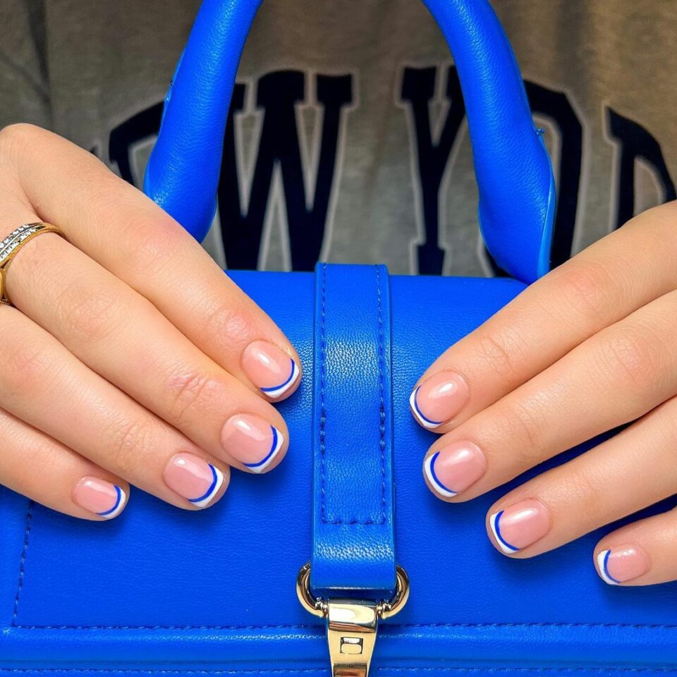 40 Totally Fabulous Two-Tone French Nail Ideas