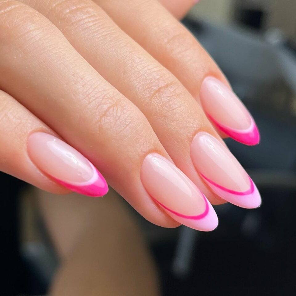 40 Totally Fabulous Two-Tone French Nail Ideas