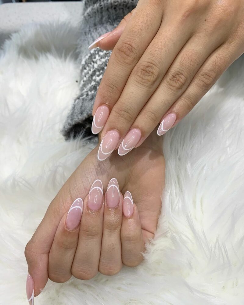 35 Stylish Double French Nails To Level Up Your Look