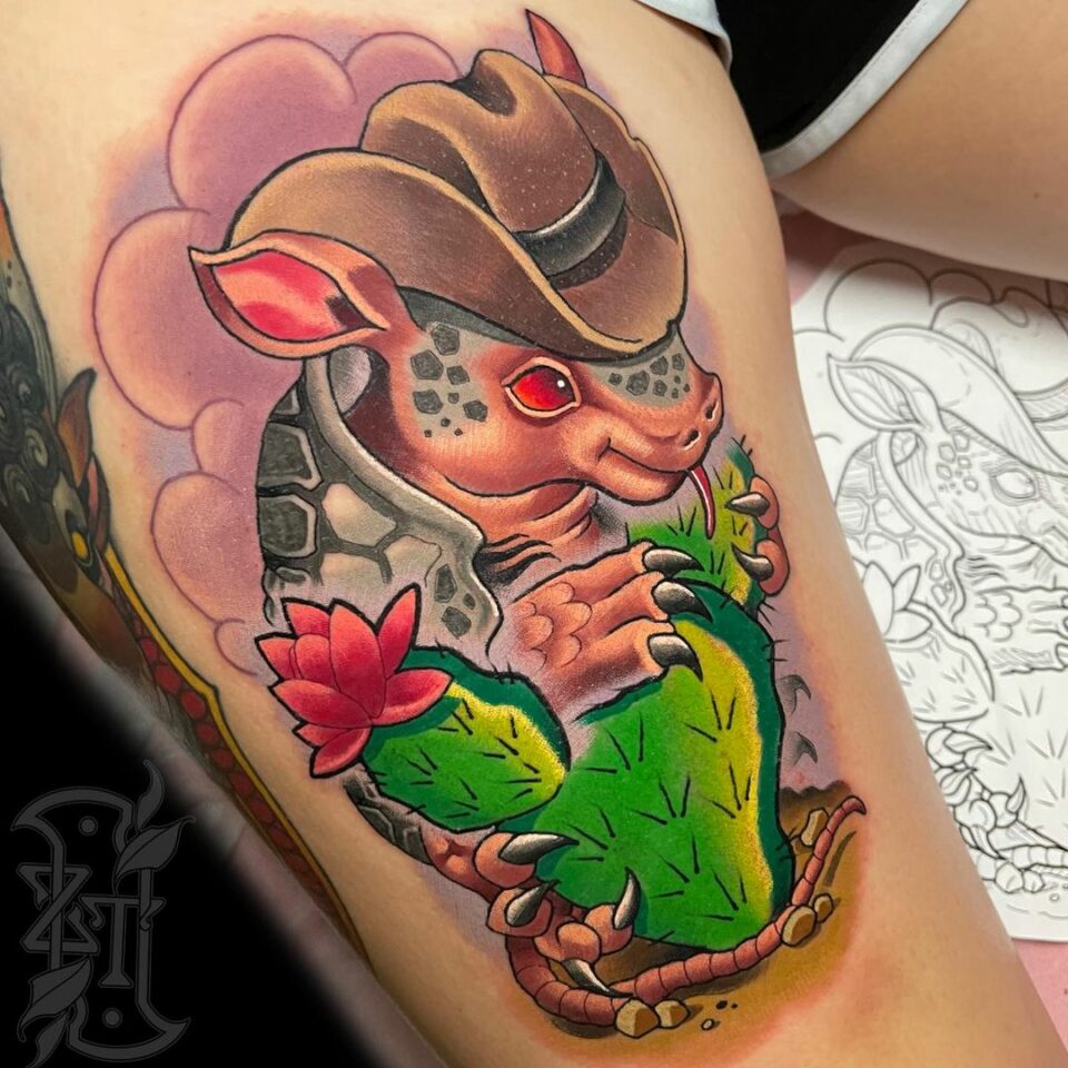 20 Cute Armadillo Tattoo Ideas To Shell-evate Your Appearance