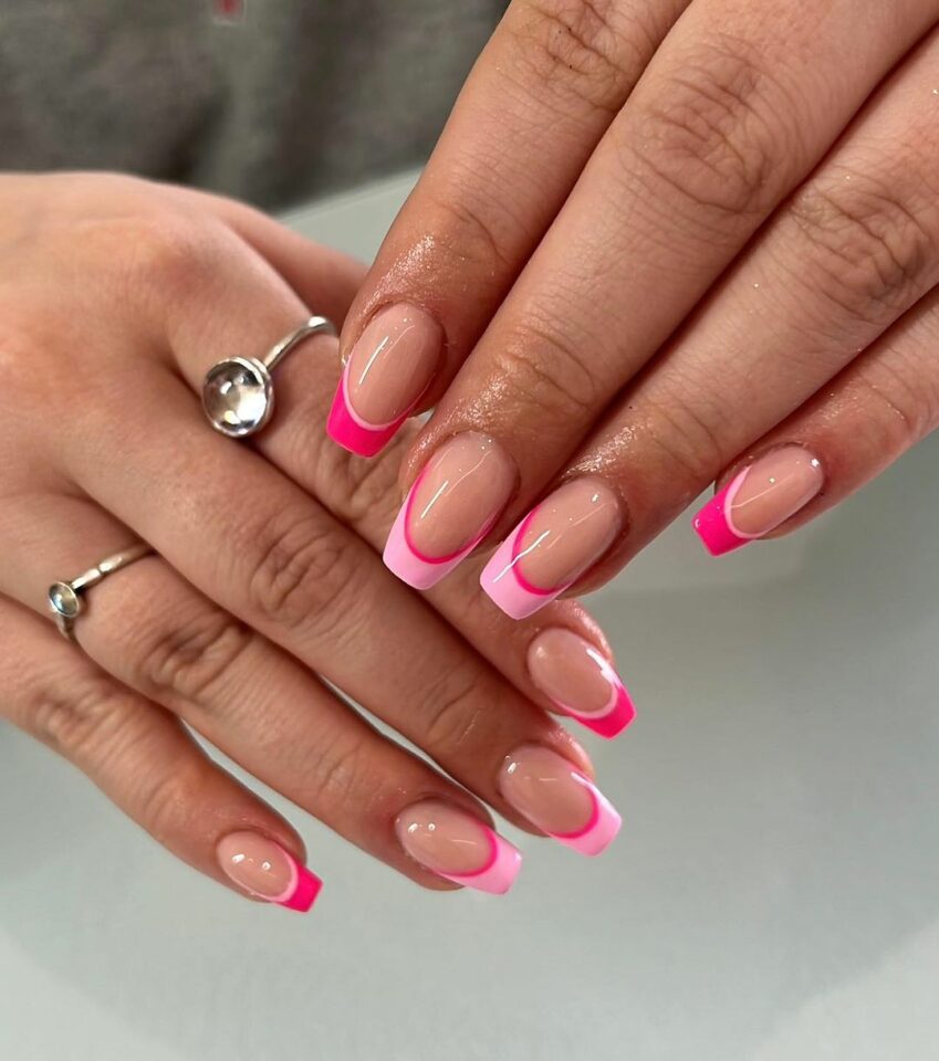 35 Stylish Double French Nails To Level Up Your Look