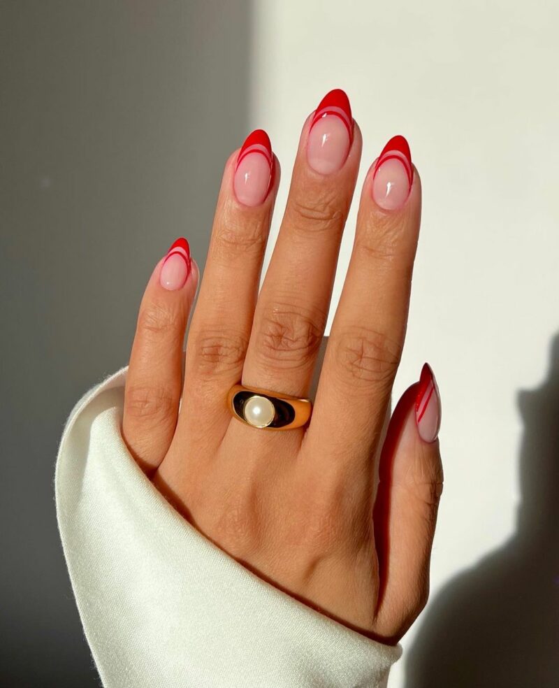 35 Stylish Double French Nails To Level Up Your Look