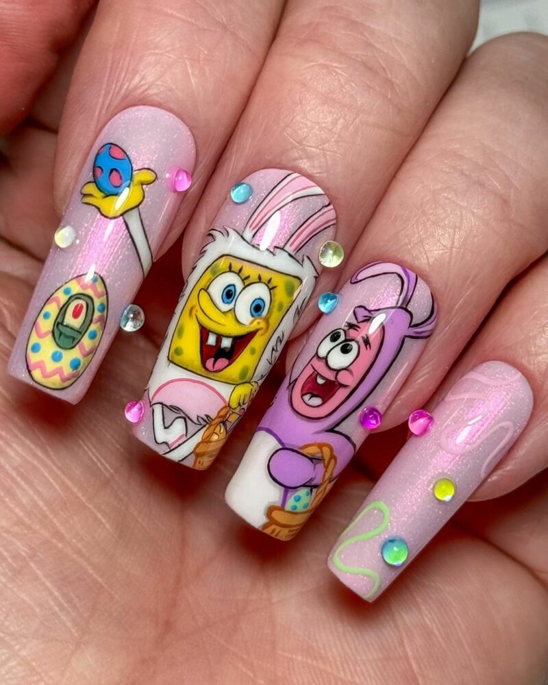 36 Fun Cartoon Nail Designs For Your Next Manicure
