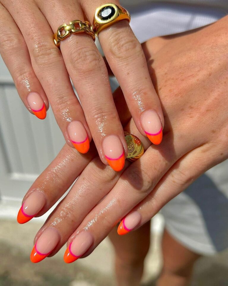 35 Stylish Double French Nails To Level Up Your Look